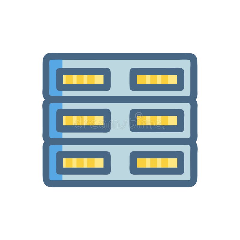 SAN Storage Technology Icon Stock Illustration - Illustration of ...