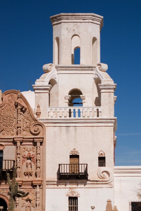 San Xavier Del Bac Mission Church Stock Image - Image of architecture ...