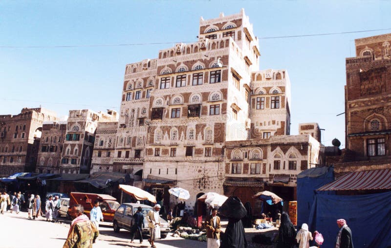 Sana Jemen redaktionell fotografering för bildbyråer. Bild av ...
