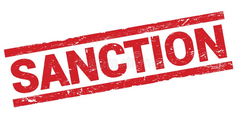 SANCTION Text on Red Rectangle Stamp Sign Stock Illustration ...