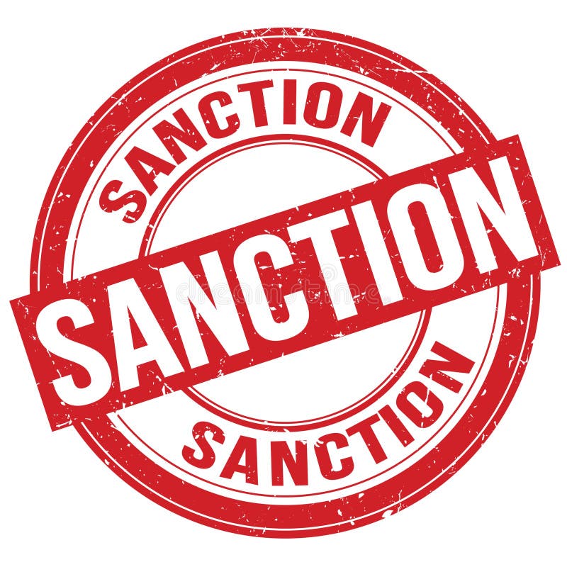 SANCTION Text Written on Red Round Stamp Sign Stock Illustration ...