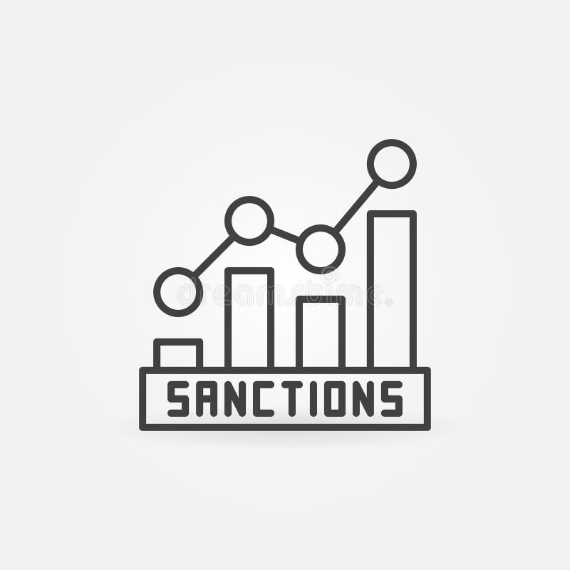 Sanctions Graph Vector Concept Outline Icon or Sign Stock Vector ...