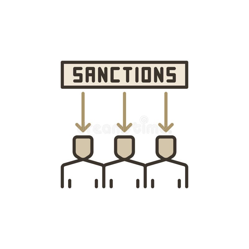 Sanctions and People Vector Concept Colored Icon or Symbol Stock Vector ...