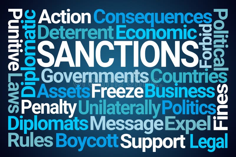 Sanctions Word Cloud Stock Illustration Illustration Of Deterrent