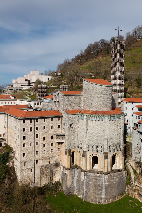 Sanctuary of Arantzazu stock image. Image of panoramic - 18742533