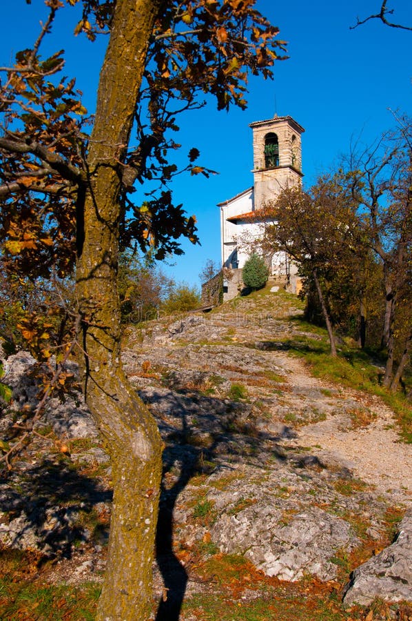 Sanctuary of Ceriola in Italy Stock Image - Image of island, lake: 38565251