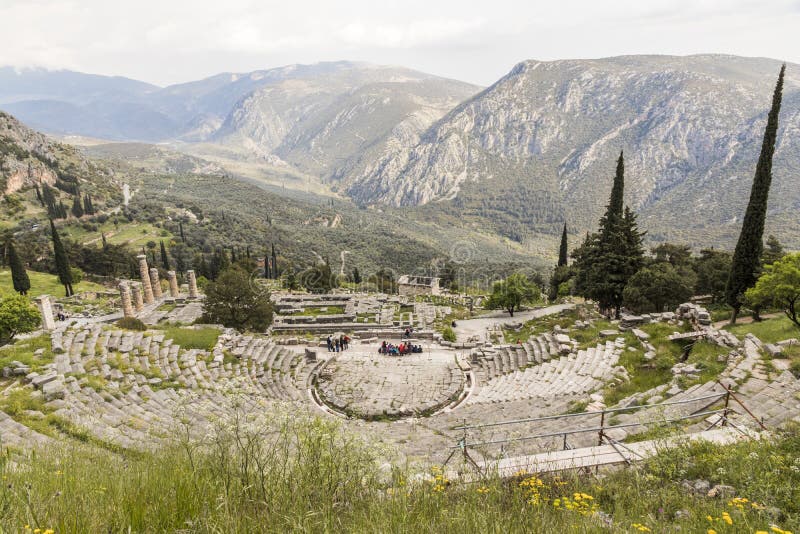 Sanctuary of Delphi, Greece Stock Photo - Image of greece, athena ...