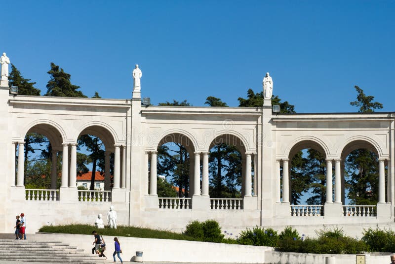 Sanctuary of Fatima in Portugal Withe Blue Sky Stock Photo - Image of ...