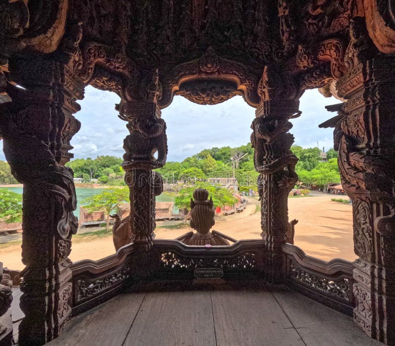 Sanctuary of Truth Perspective View of Exterior from Inside Stock Photo ...