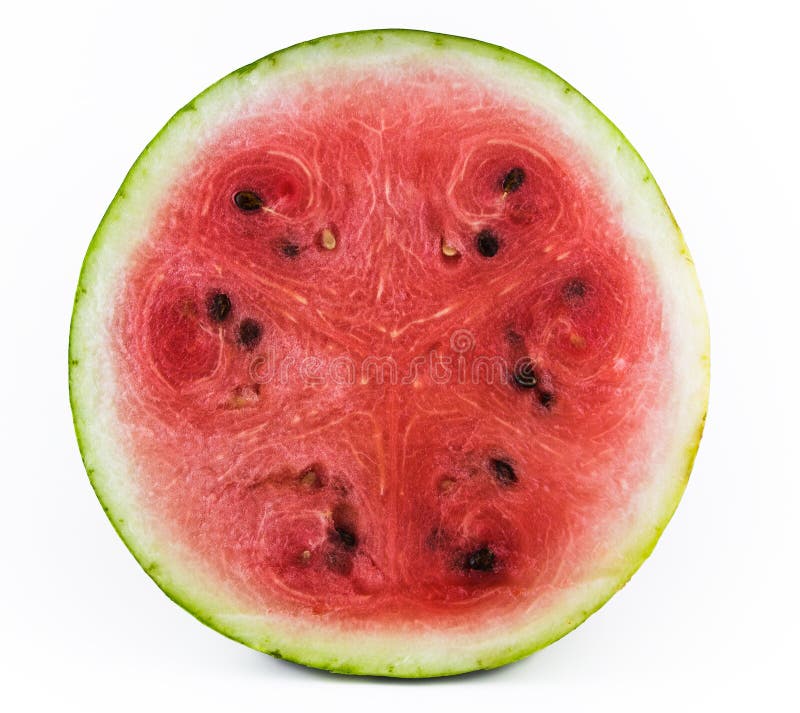 Sandía Cortada Por La Mitad Imagen de archivo - Imagen de rojo, crudo ...