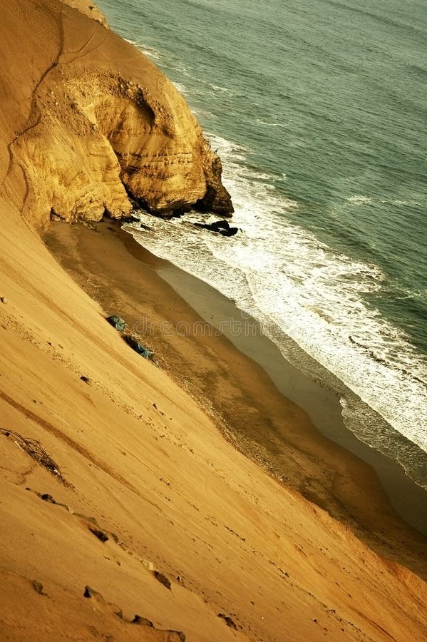 Sand Along Peruvian Coastline Stock Image - Image of sand, peruvian ...