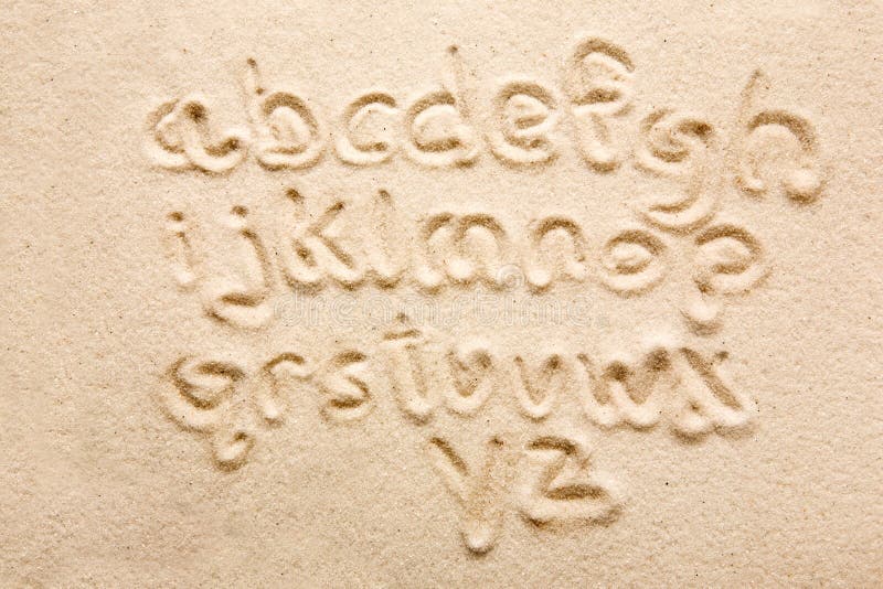 Sand Alphabet stock image. Image of nature, sand, design - 6953217