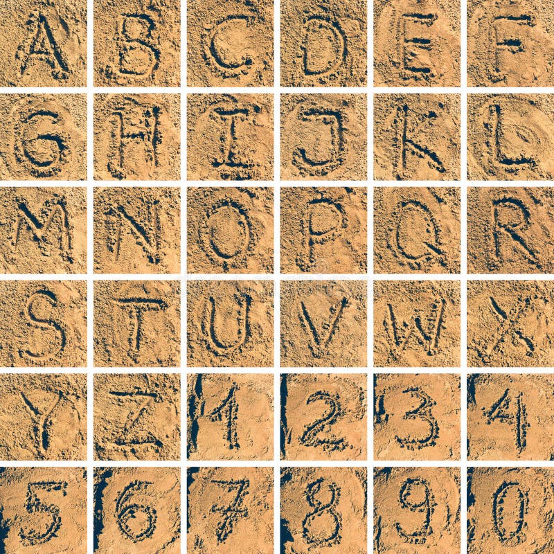 Sand Alphabet stock image. Image of nature, sand, design - 6953217