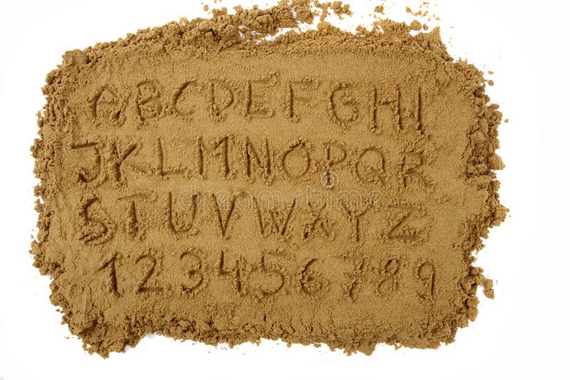 Sand Alphabet stock image. Image of nature, sand, design - 6953217