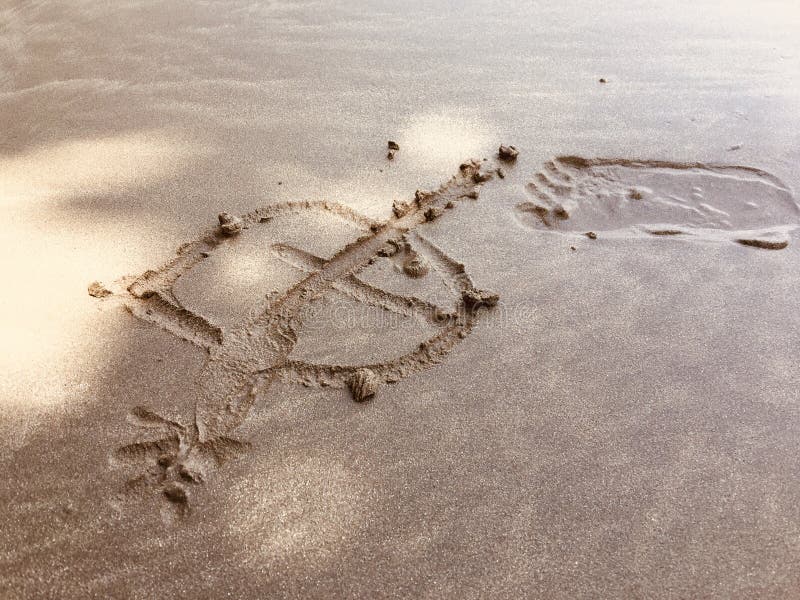 Sand art stock photo. Image of sand, hood, drawing, chaild - 252227182