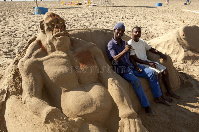 Sand art, Durban editorial stock photo. Image of south - 42971998