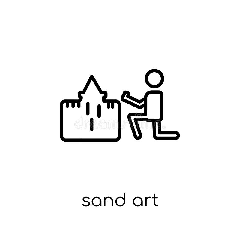 Sand Art Icon. Trendy Modern Flat Linear Vector Sand Art Icon on Stock ...