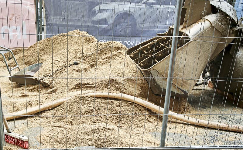 Sand As a Common Building Material Stock Photo - Image of site, project ...