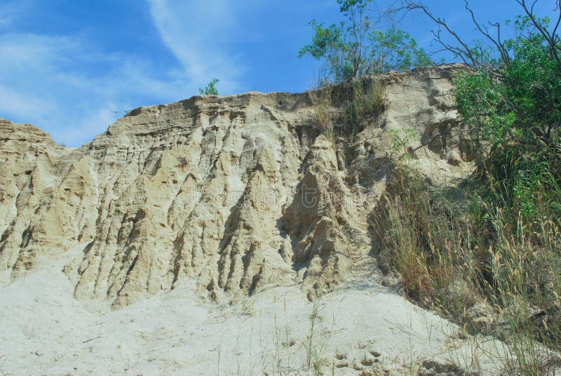 Sand erosion. stock image. Image of national, dunes - 165423949