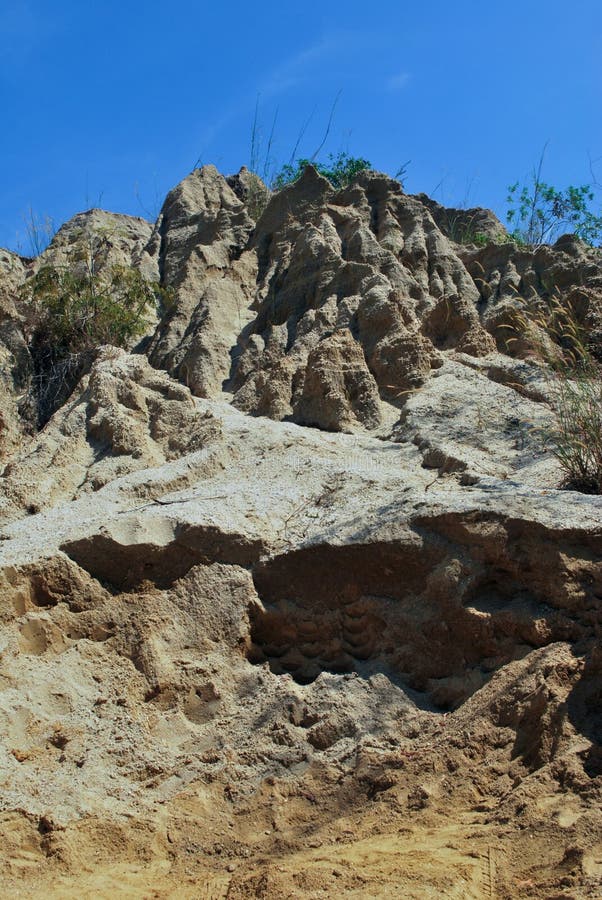 Sand erosion. stock photo. Image of beach, layered, closeup - 165423990