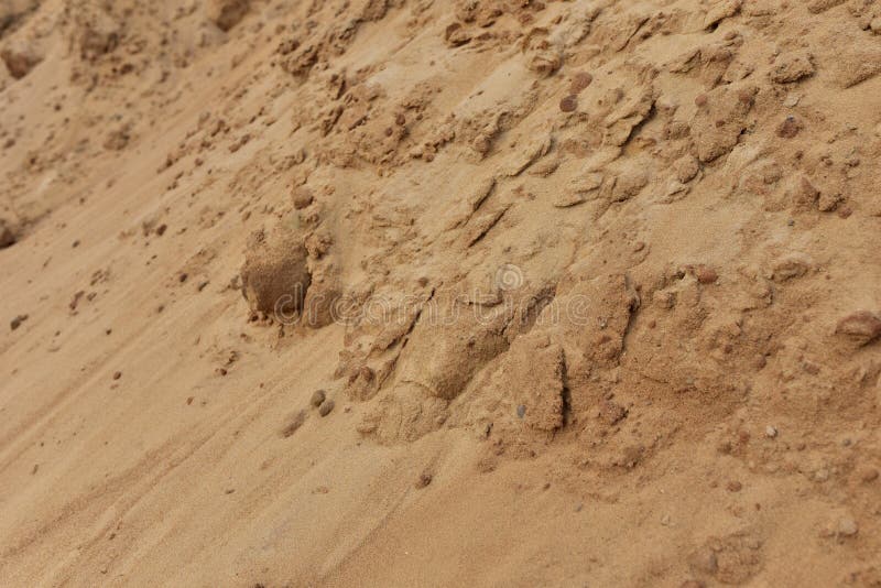 Sand Background Structure. Rock Texture during Earthworks. Sand and ...