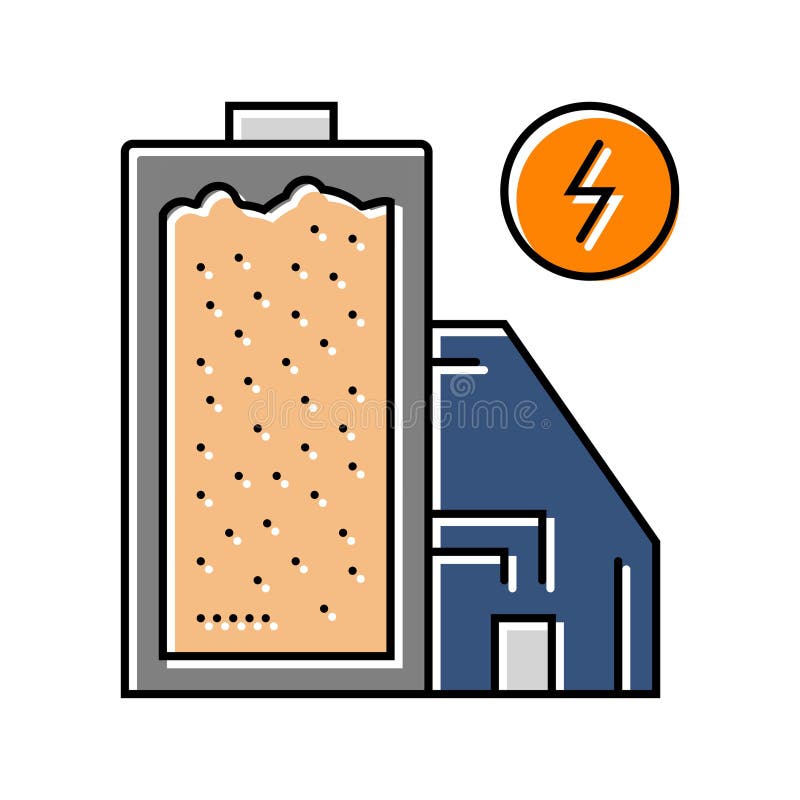 Sand Batteries Future Technology Color Icon Vector Illustration Stock ...