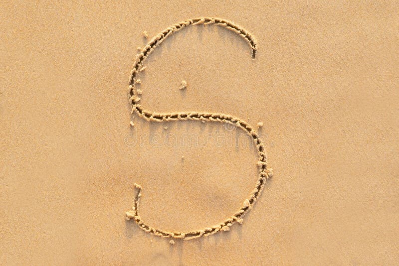 Sand Beach Alphabet: Letter a Stock Photo - Image of abstract, english ...