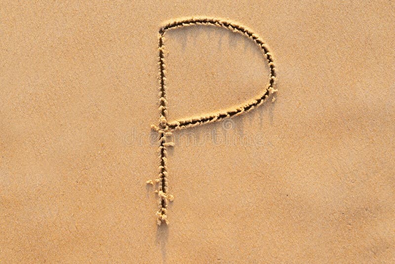 Sand Beach Alphabet: Letter a Stock Image - Image of conceptual ...