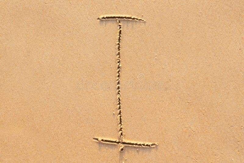 Sand Beach Alphabet: Letter I Stock Image - Image of character, natural ...