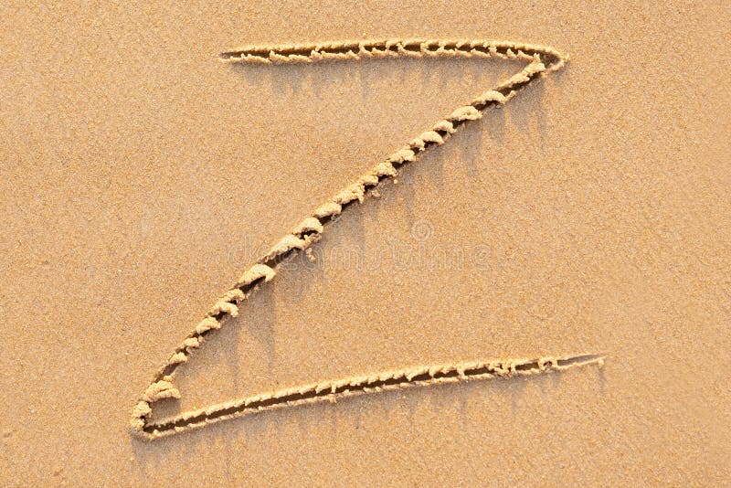 Sand Beach Alphabet: Letter a Stock Photo - Image of education, natural ...