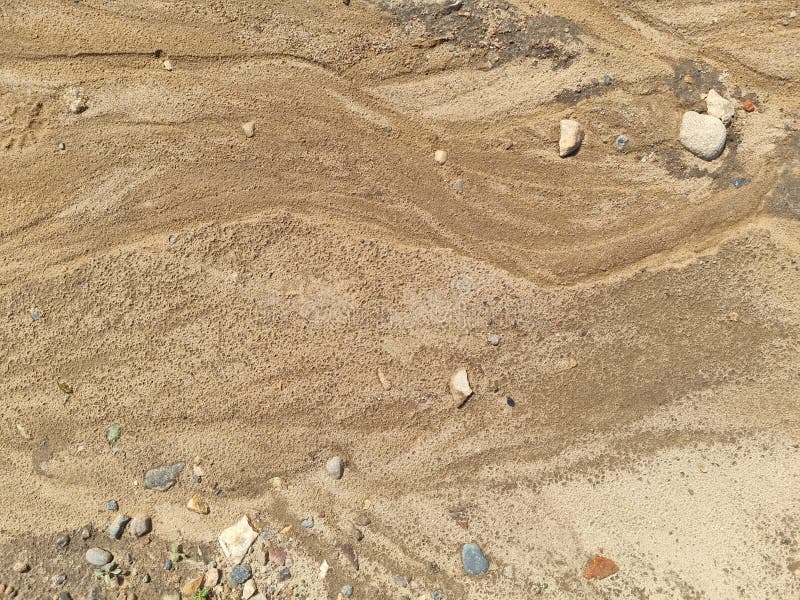 Sand on the Beach As an Abstract Background. Sand Deposits after Water ...