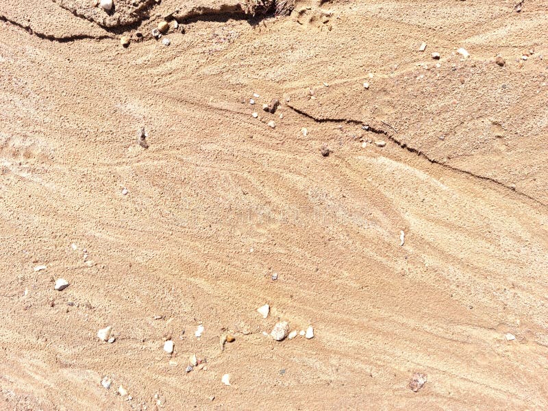 Sand on the Beach As an Abstract Background. Sand Deposits after Water ...