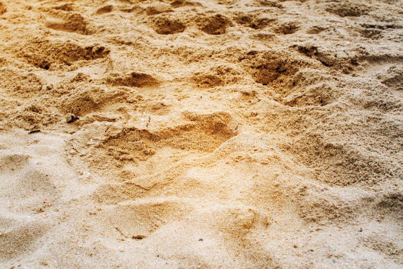 Sand on the Beach with Beautiful Orange Light. Stock Image - Image of ...