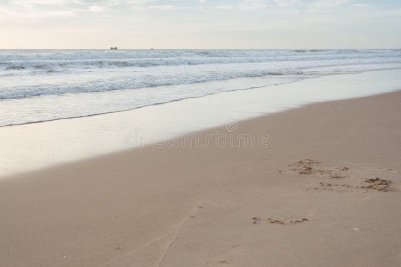 Sand beach stock image. Image of seascape, atlantic, abstract - 76680071