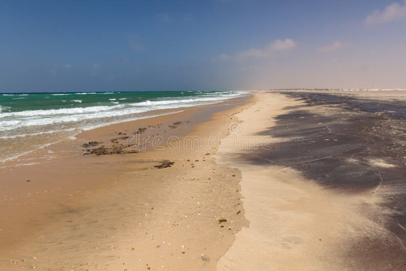 Sand Beach in Berbera, Somalila Stock Photo - Image of sunlight, orange ...