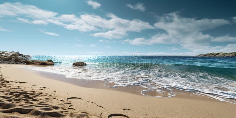 Sand Beach and Blue Sky for Holiday Healing Relaxation Environment ...