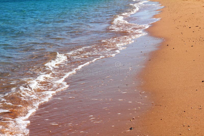Sand beach and edge of sea stock image. Image of edge - 25220855