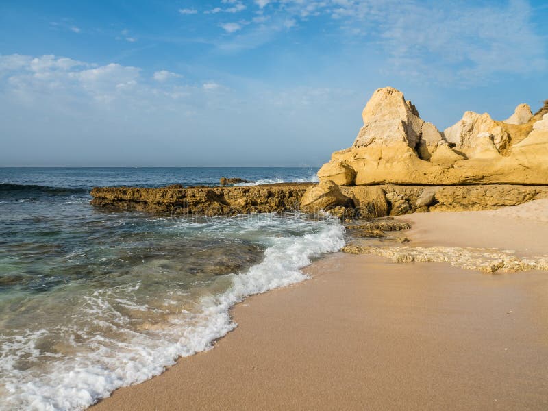 Sand Beach at Gale, Portugal Stock Image - Image of destination ...