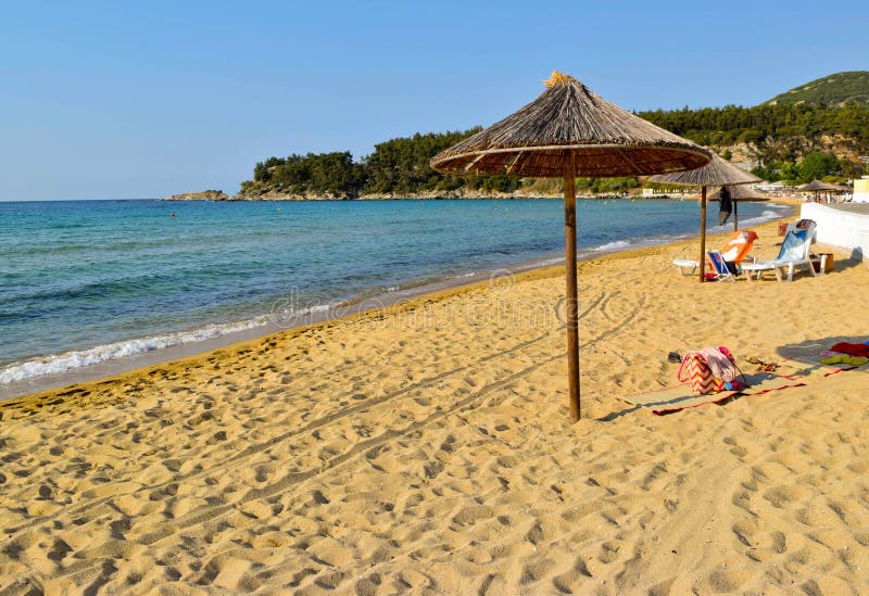 Kavala beach, Greece. stock photo. Image of sunny, summer - 100181646