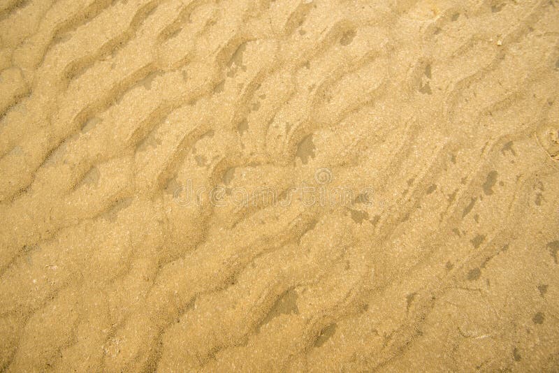 Sand of a Beach with Patterns Stock Image - Image of copy, closeup ...