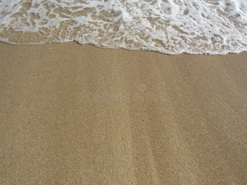 Sand Beach with Sea Ripples. Stock Image - Image of tropical, beach ...