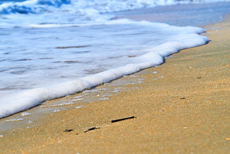Sand Beach. Sea Shore. Sunny Day Stock Image - Image of background ...
