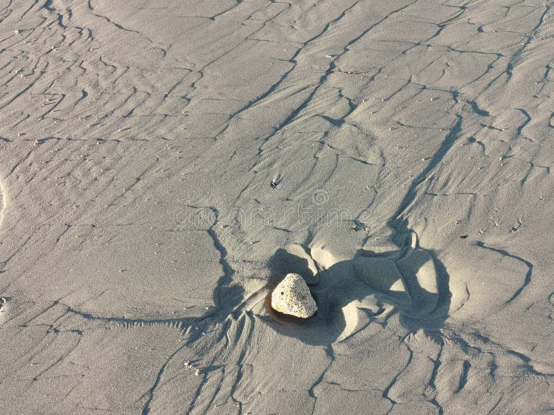 Sand on the Beach, Shadows and Sun Light on Sand, Wind Pattern on Sand ...