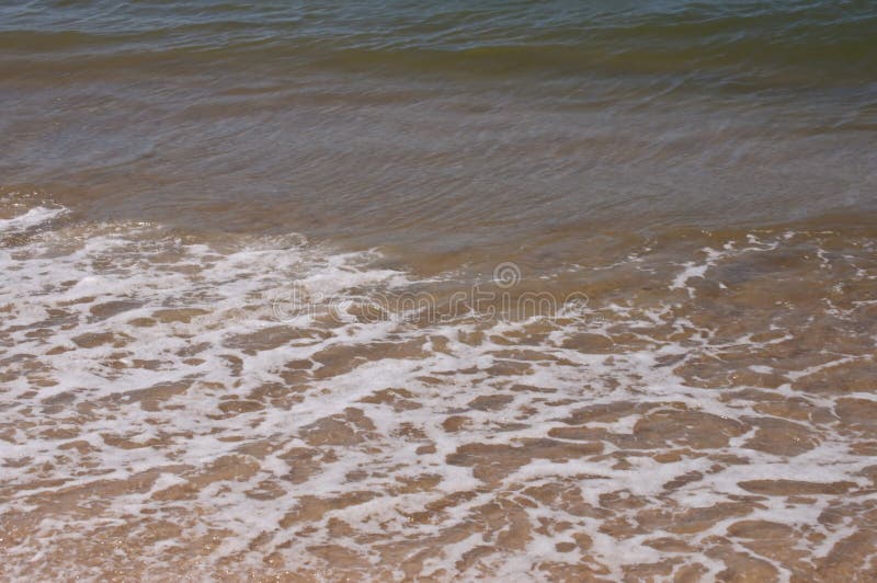 Sand Beach at a Sunny Day in Spring Stock Image - Image of waves ...