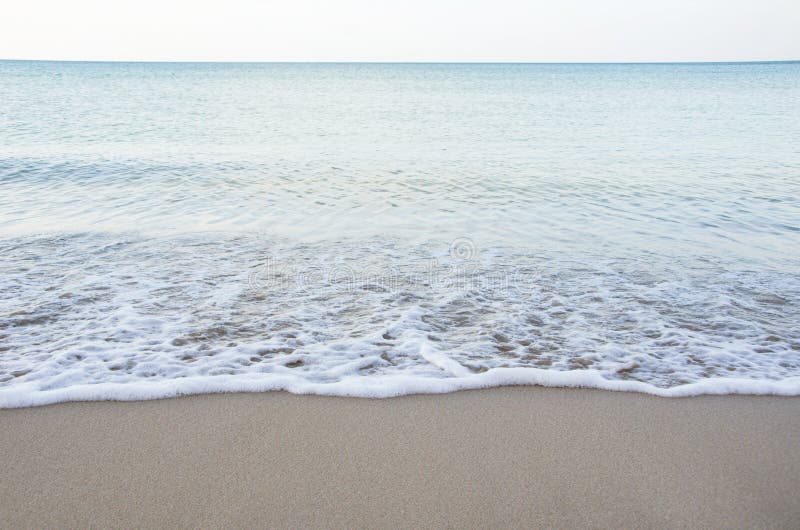 Sand beach with wave stock photo. Image of water, fine - 48341782