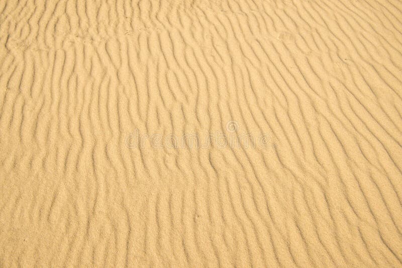 Sand of a Beach with Wave Patterns Stock Image - Image of surface ...