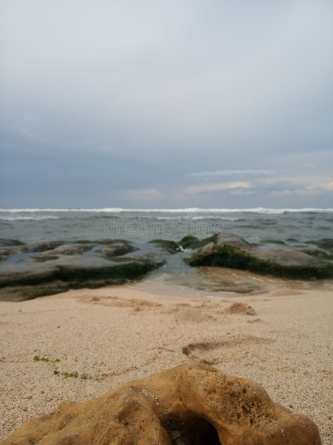 Sand on the Beach in Wonogiri, Central Java, Indonesia Stock Image ...