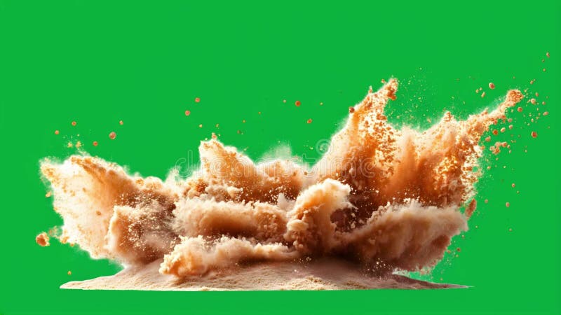 Sand Blast on Green Screen Background Stock Footage - Video of dust ...