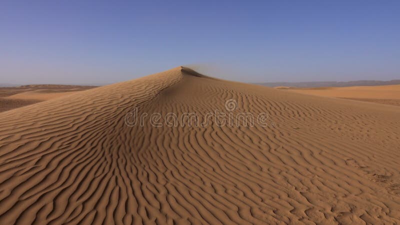 Sand Blowing Over Dunes in Wind, Sahara Desert Stock Footage - Video of ...