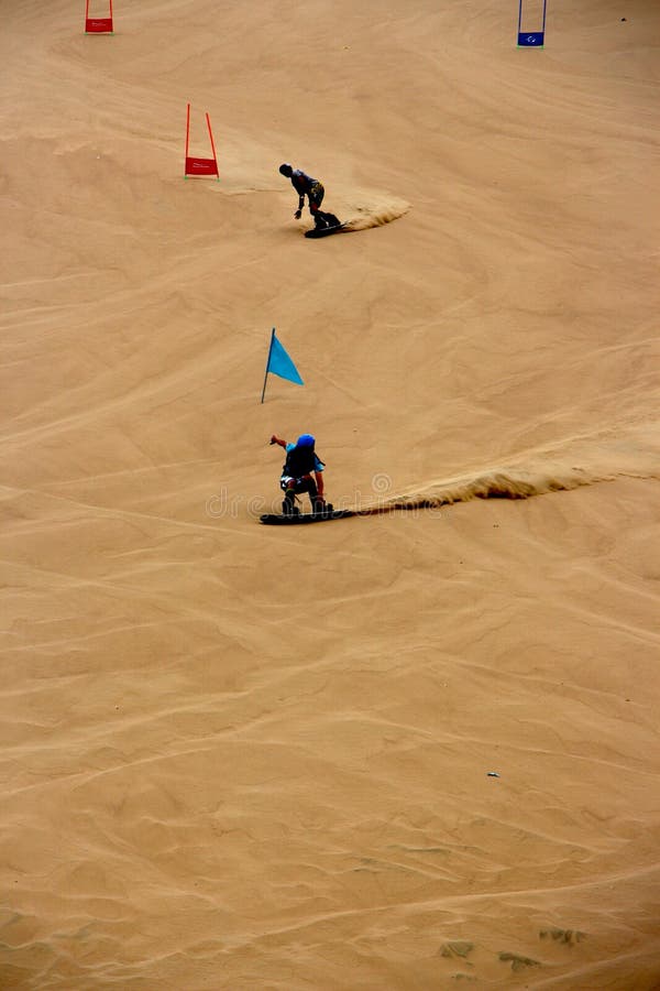 The Sand Boarding World Cup Editorial Image - Image of peru, desert ...